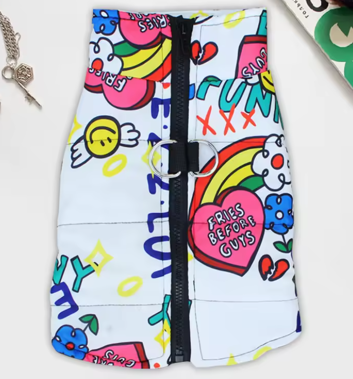 Graffiti Belgian Malinois Vest: Comfort & Warmth For Your Malinois